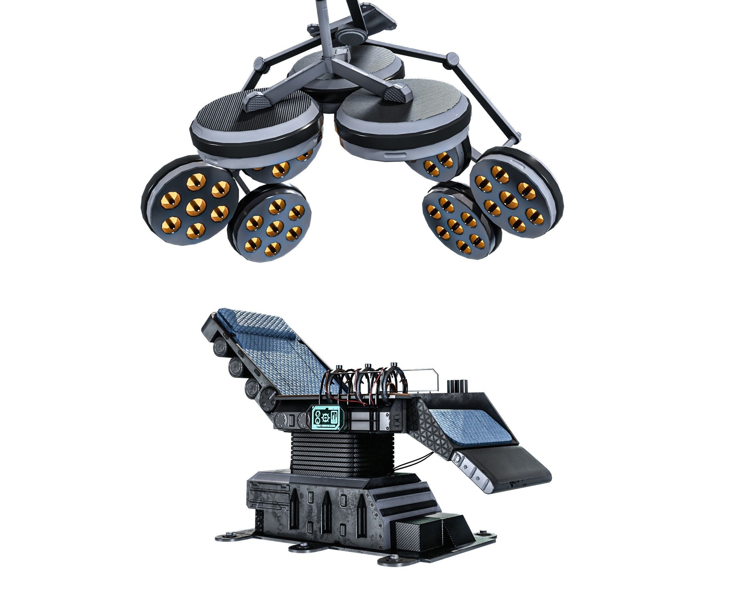 3D model Sci-fi Medical Lab Chair VR / AR / low-poly | CGTrader