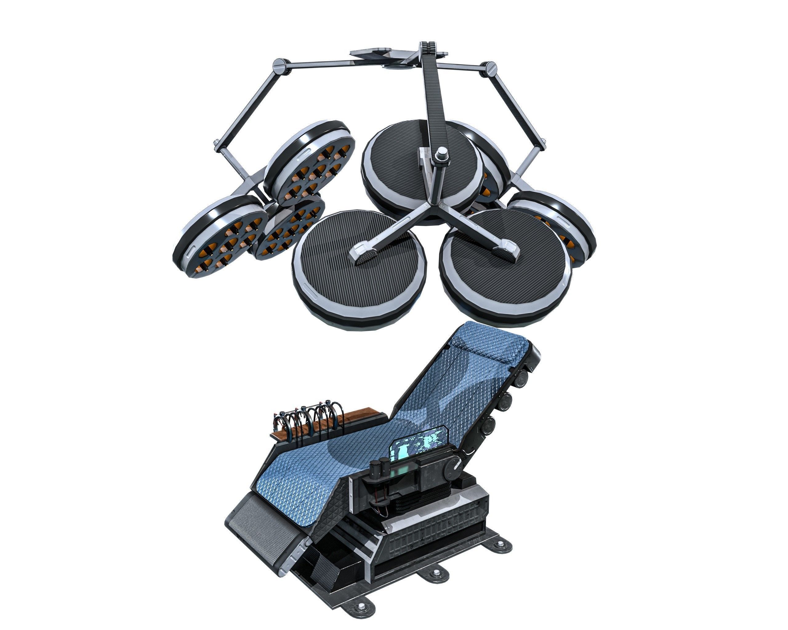3D model Sci-fi Medical Lab Chair VR / AR / low-poly | CGTrader