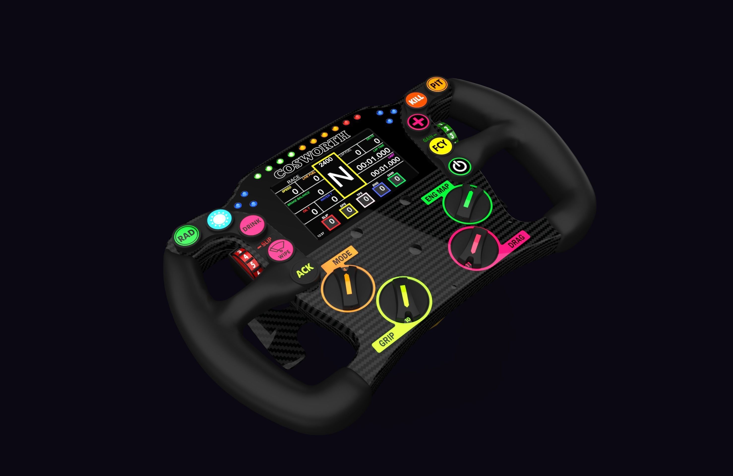 3D model Cosworth CCW MK2 Steering Wheel VR / AR / low-poly | CGTrader