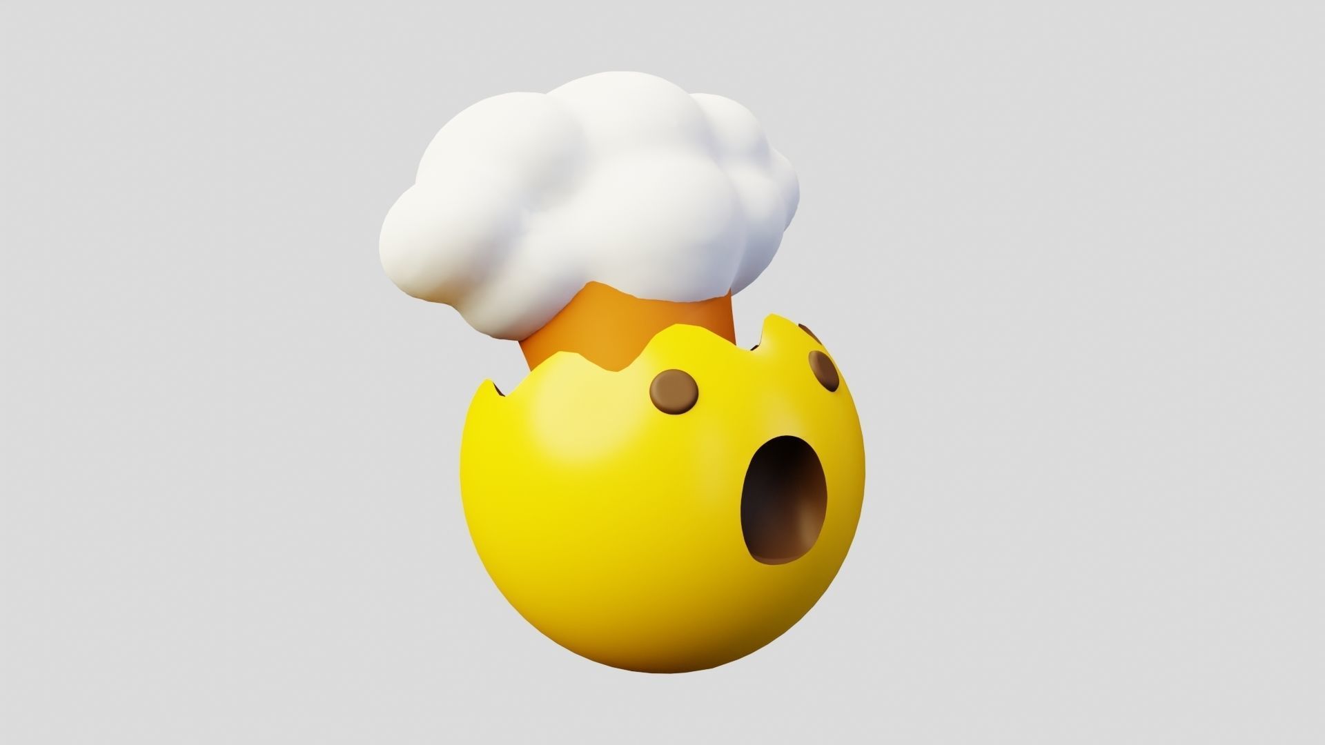 Exploded Head or Stress Emoticon Emoji or Smiley 3D model | CGTrader