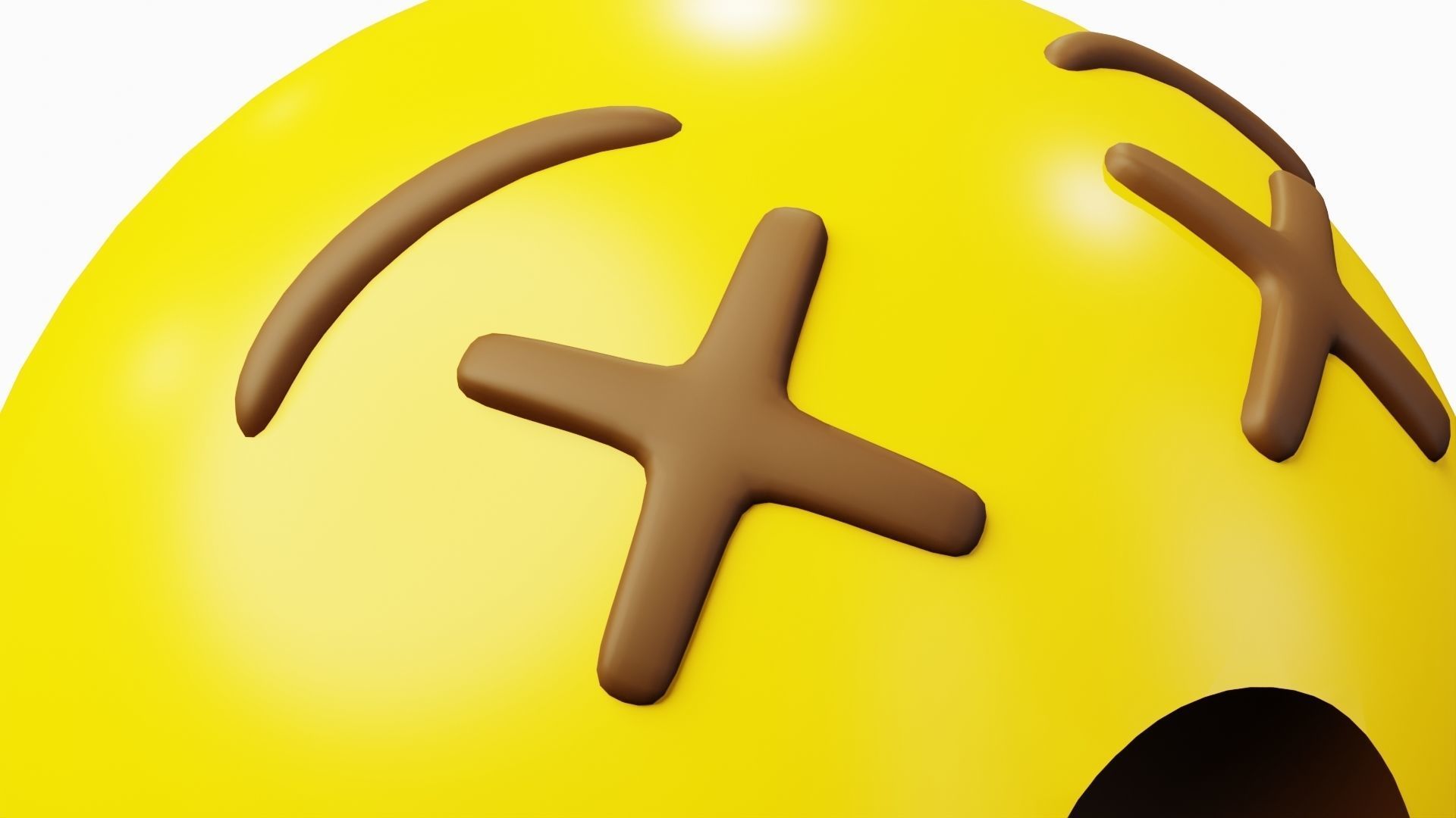 Faint or Dead Face Emoticon Emoji or Smiley 3D model | CGTrader
