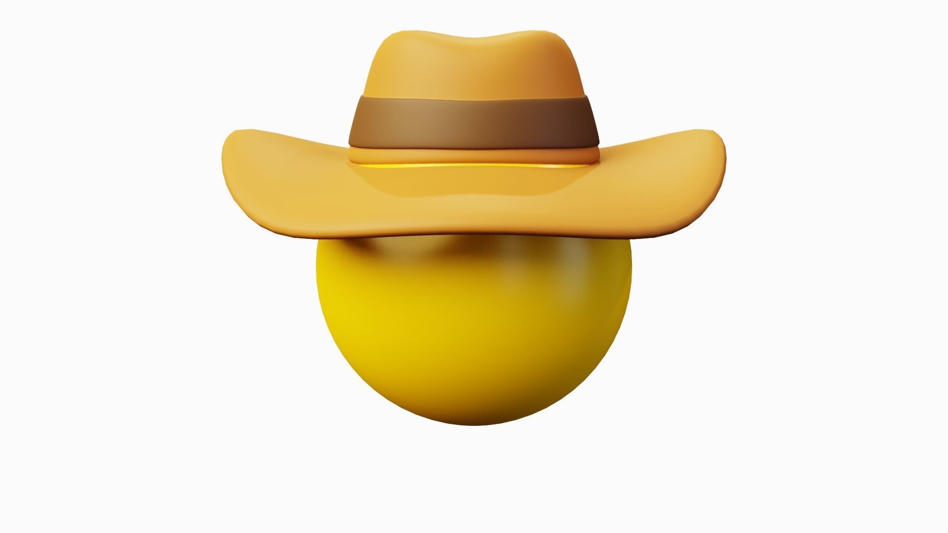 Cowboy Emoticon Emoji or Smiley 3D model | CGTrader