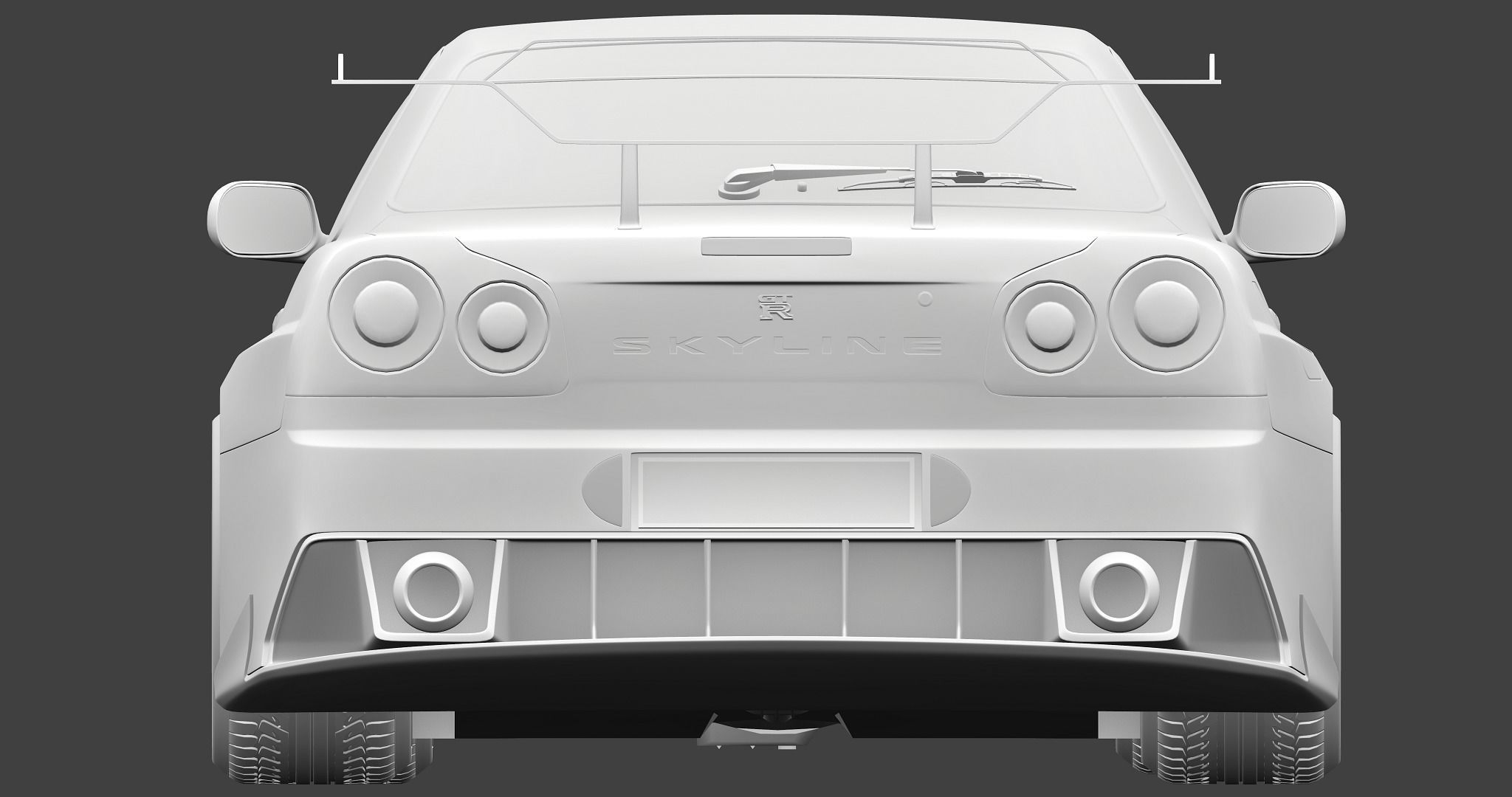 3D model Nissan GT-R R34 Concept GT-R R36 Widebody VR / AR / low-poly ...