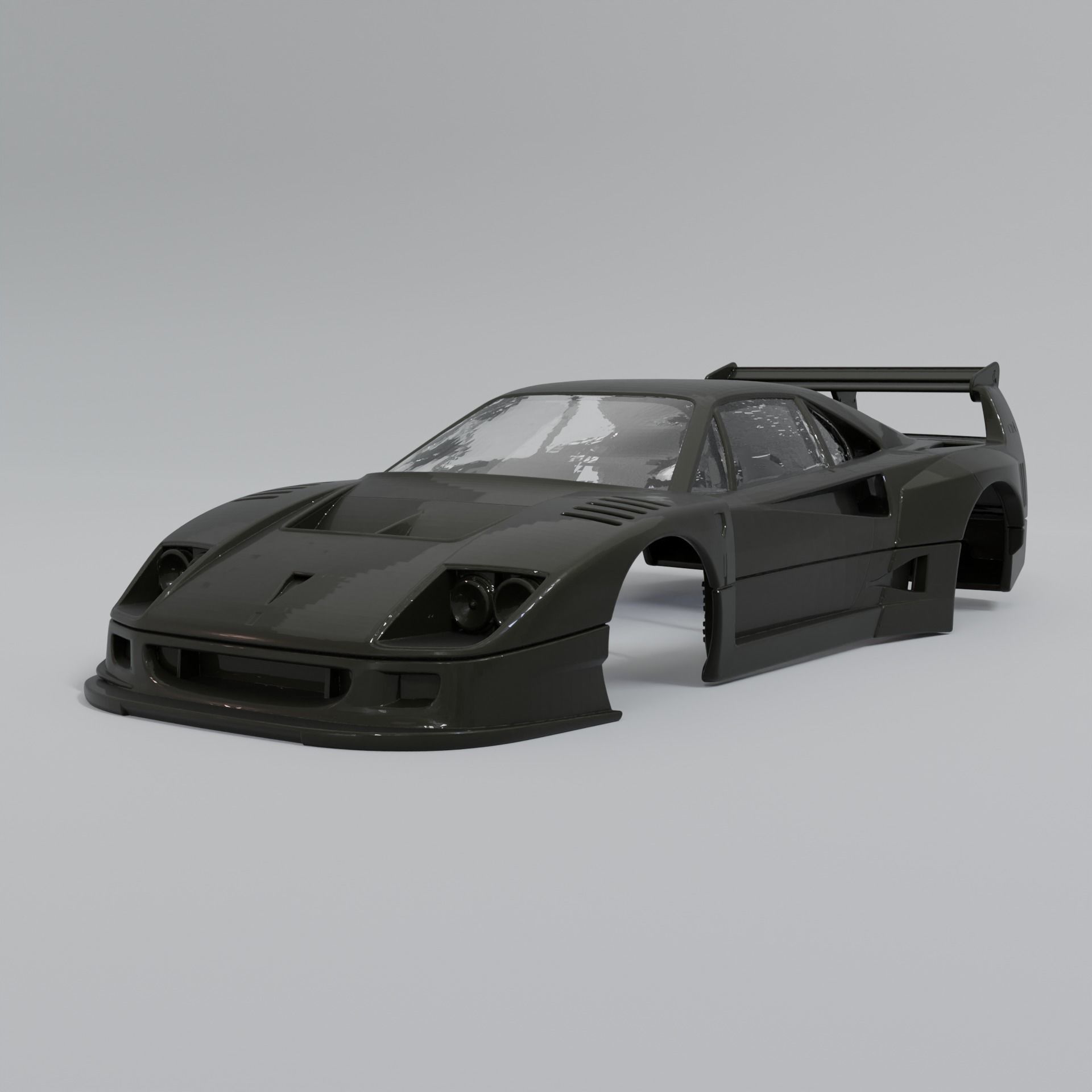 RC Car Body Ferrari F40 3D model 3D printable | CGTrader