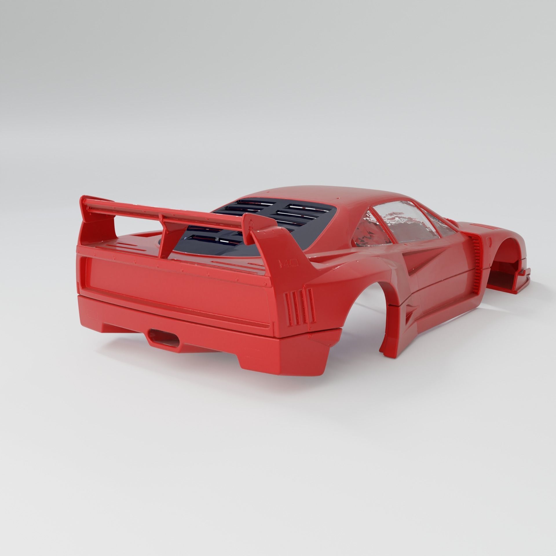 RC Car Body Ferrari F40 3D model 3D printable | CGTrader