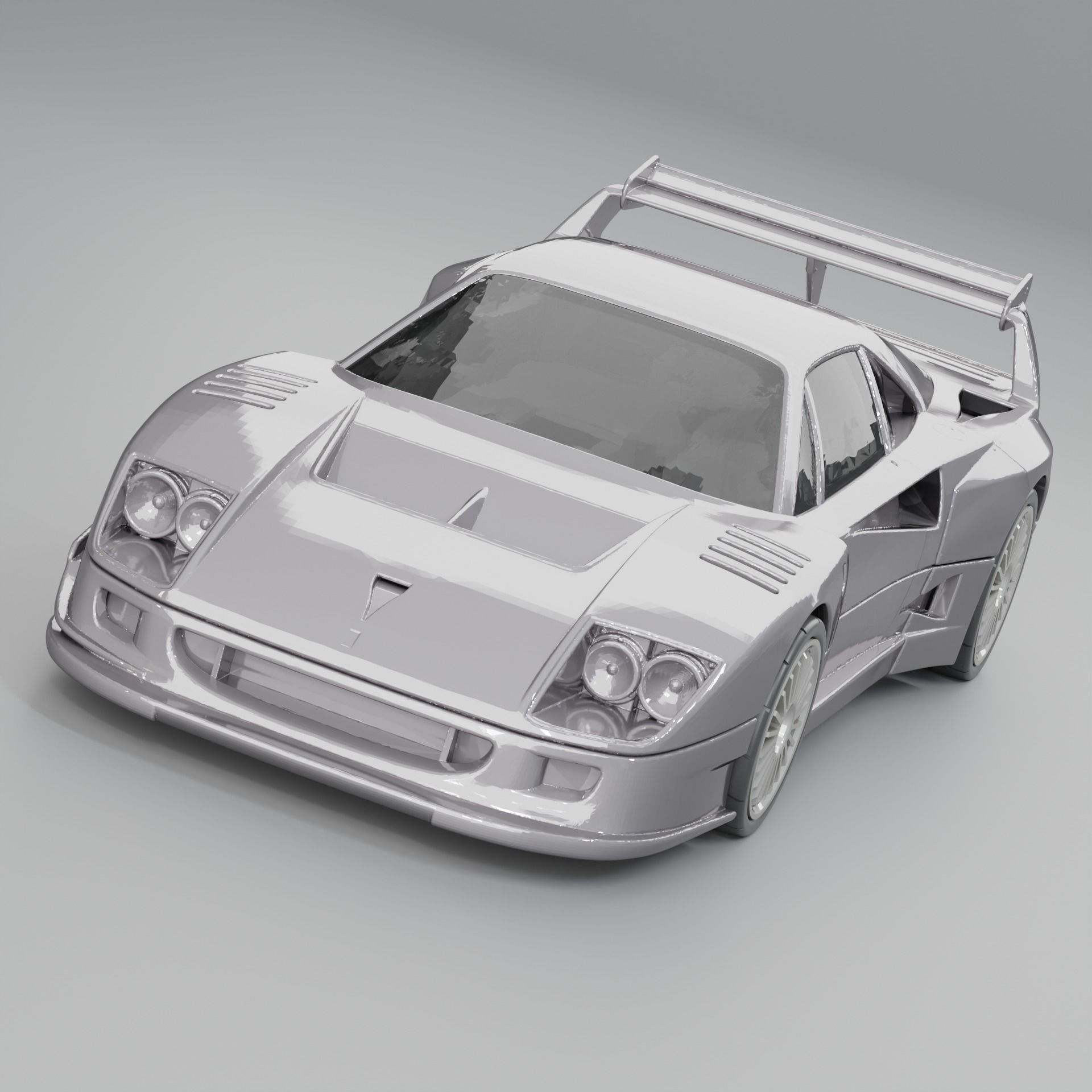 RC Car Body Ferrari F40 3D model 3D printable | CGTrader