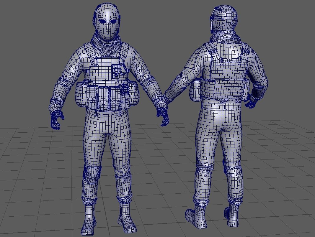 3D model Special forces VR / AR / low-poly | CGTrader