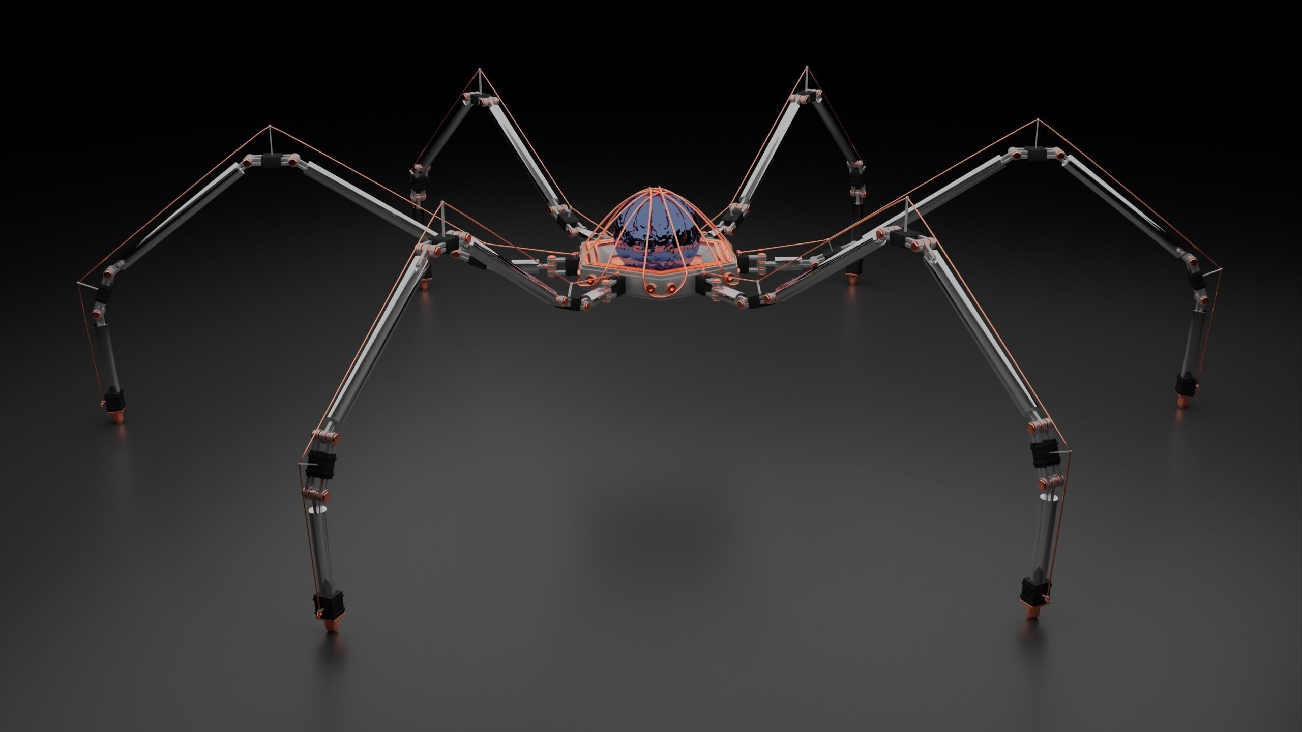 Mechanical spyder-robot 3D model rigged | CGTrader