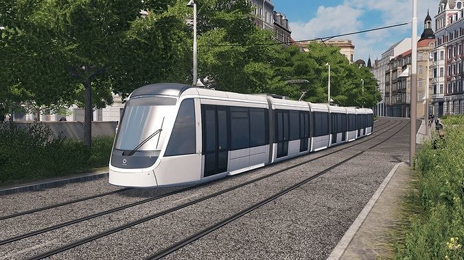 3D model Alstom Citadis XO5 - Paris T9 Tram VR / AR / low-poly | CGTrader