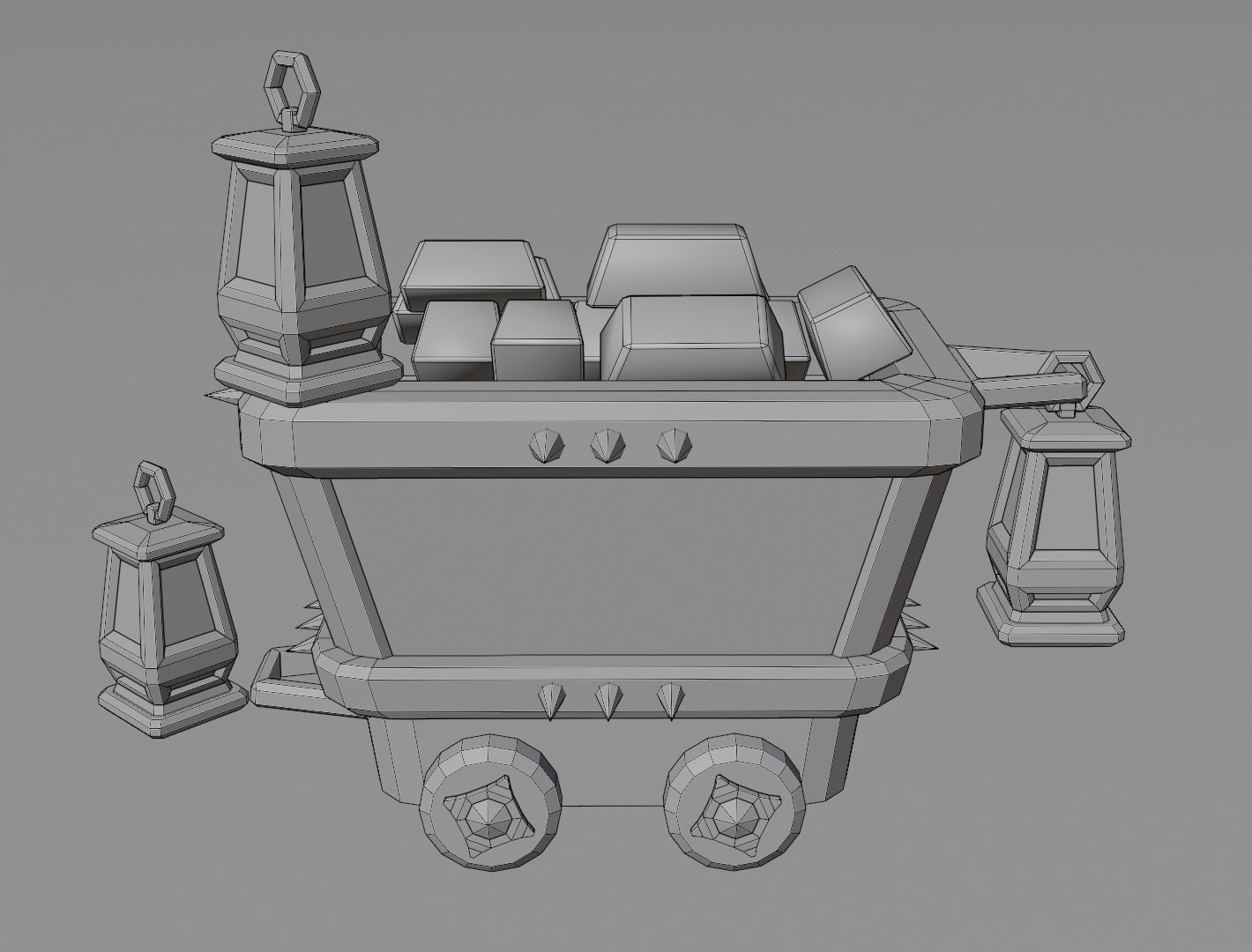 3D model Mining cart 3D model VR / AR / low-poly | CGTrader