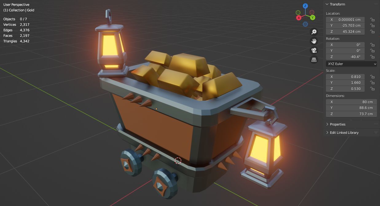 3D model Mining cart 3D model VR / AR / low-poly | CGTrader