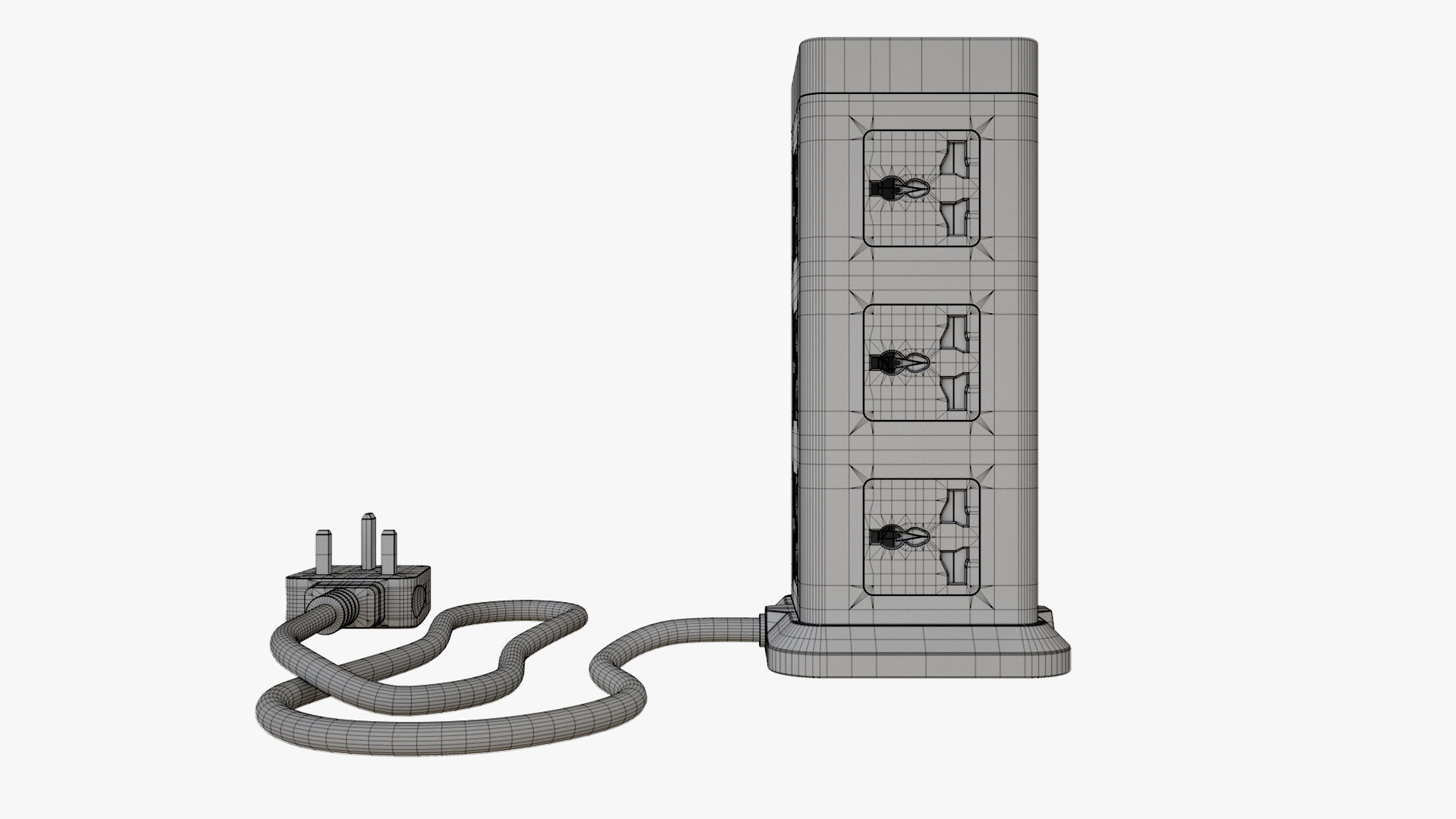 12-Way Tower Extension Lead 3D model | CGTrader