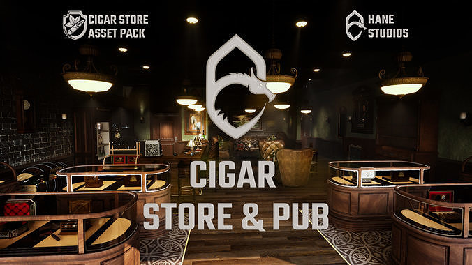 3D model Cigar Store Pub Environment - Modular Pack - UE5 VR / AR / low ...