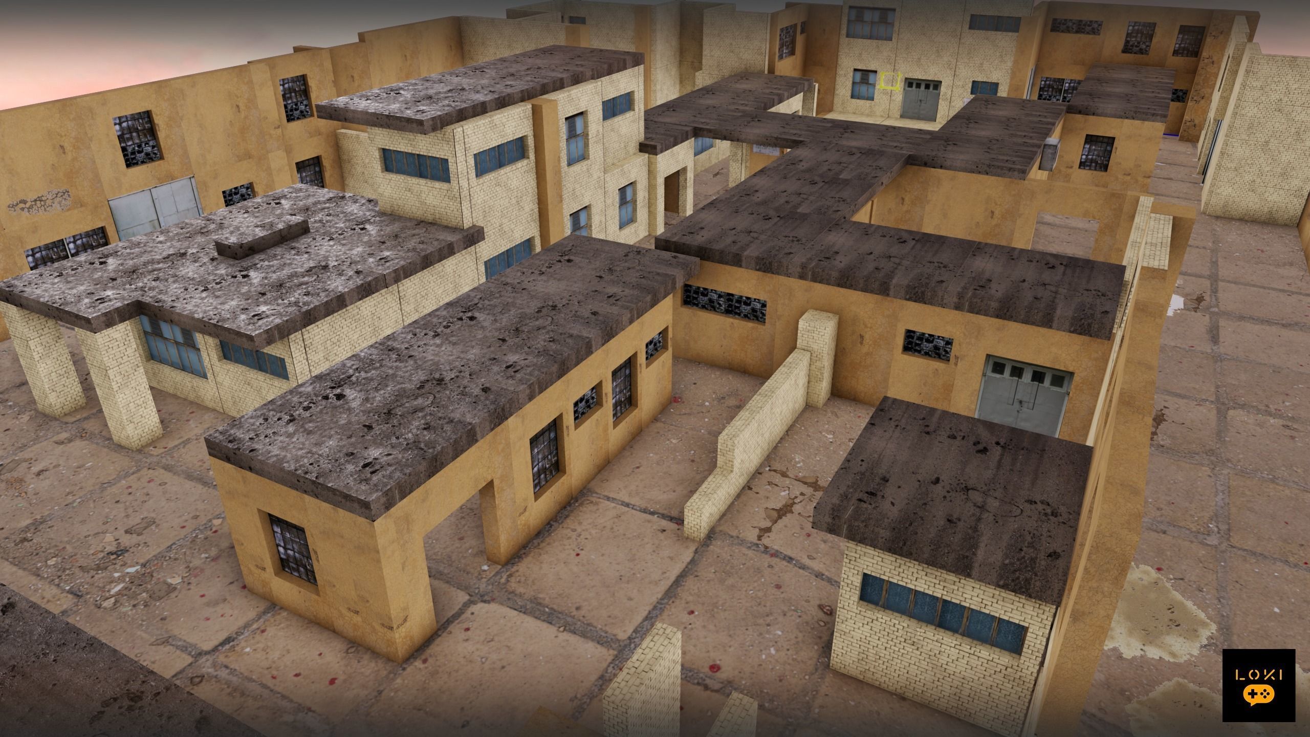 Abandoned Dust Factory Game Map for FPS Game 3D model | CGTrader
