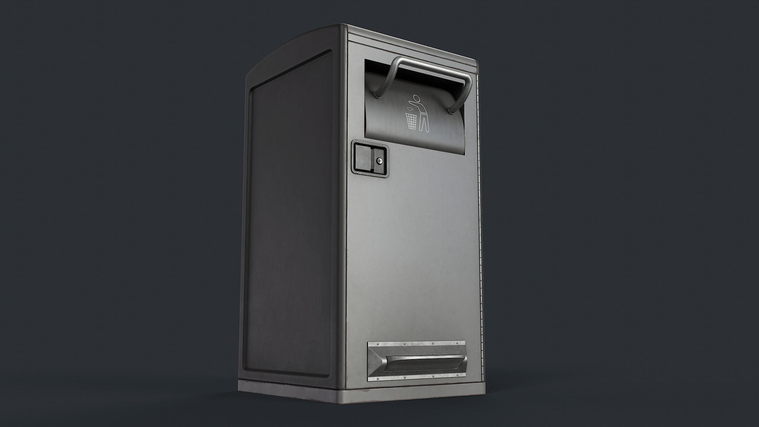 3D model Street Trash Can 33 PBR Game Ready VR / AR / low-poly | CGTrader