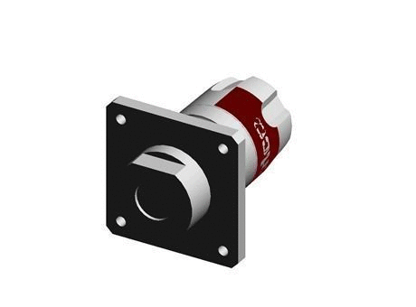 ADM Fiber Optic Connectors CONN SHELL KIT, SQUARE FLANGE free 3D model ...