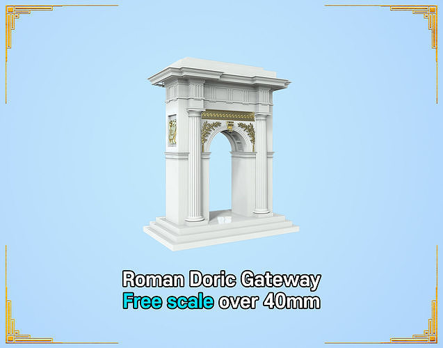 Roman Doric Gateway 3D model 3D printable | CGTrader