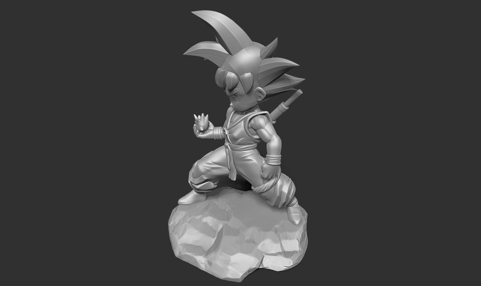 Young Son Goku - Ready to fight 3D model 3D printable | CGTrader