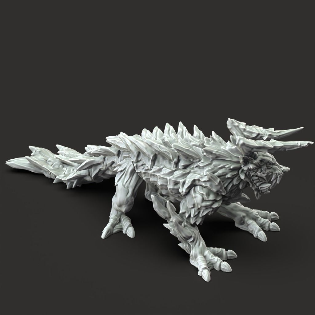 Armoured Wolf - 3D Printable TTRPG - PRESUPPORTED - 32mm Scale 3D model ...