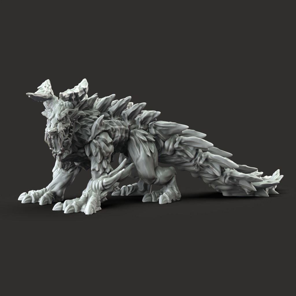 Armoured Wolf - 3D Printable TTRPG - PRESUPPORTED - 32mm Scale 3D model ...