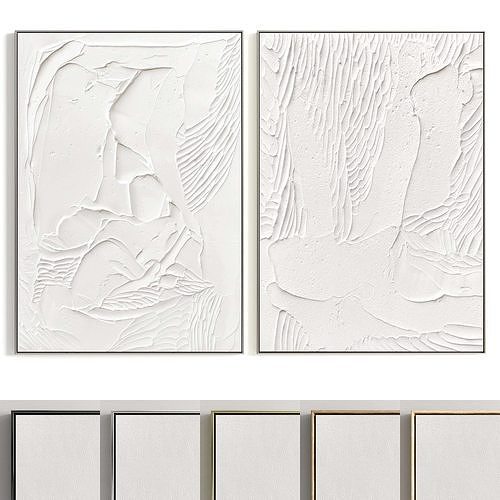 3D model Plaster Two Photo Frame 416 VR / AR / low-poly | CGTrader