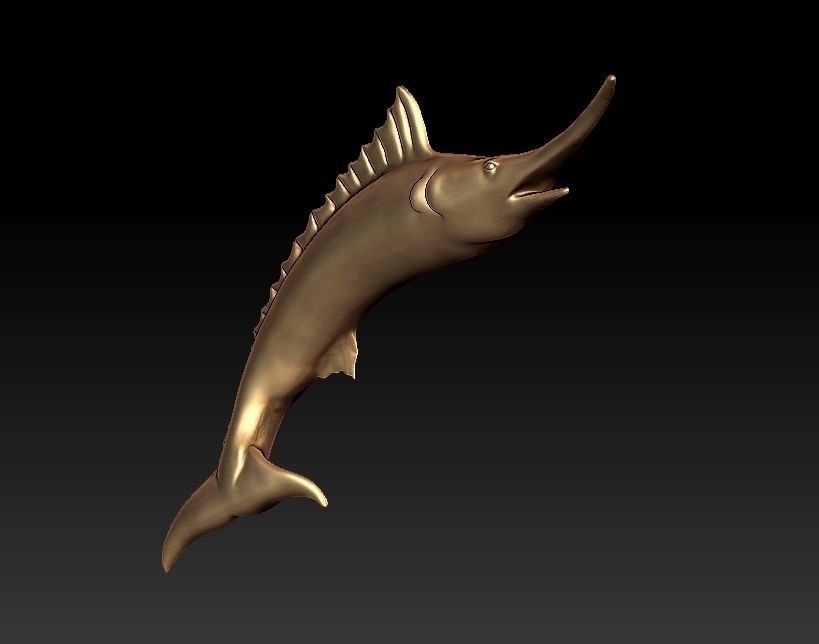 Swordfish Pendant 3D model 3D printable | CGTrader