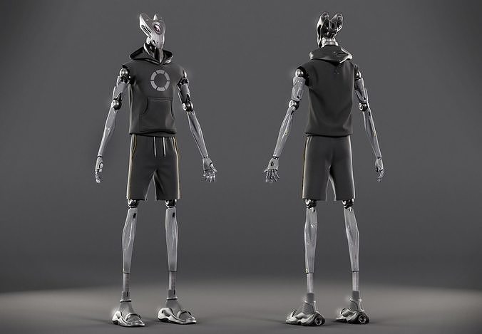 Urban Android - Cyberpunk Robot free 3D model | CGTrader