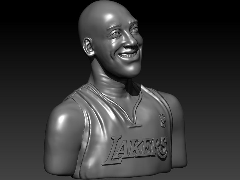 Kobe Bryant Portrait 3D model 3D printable | CGTrader