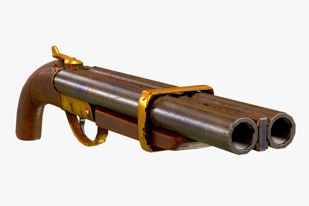 Double Barrel Shotgun 3D model | CGTrader