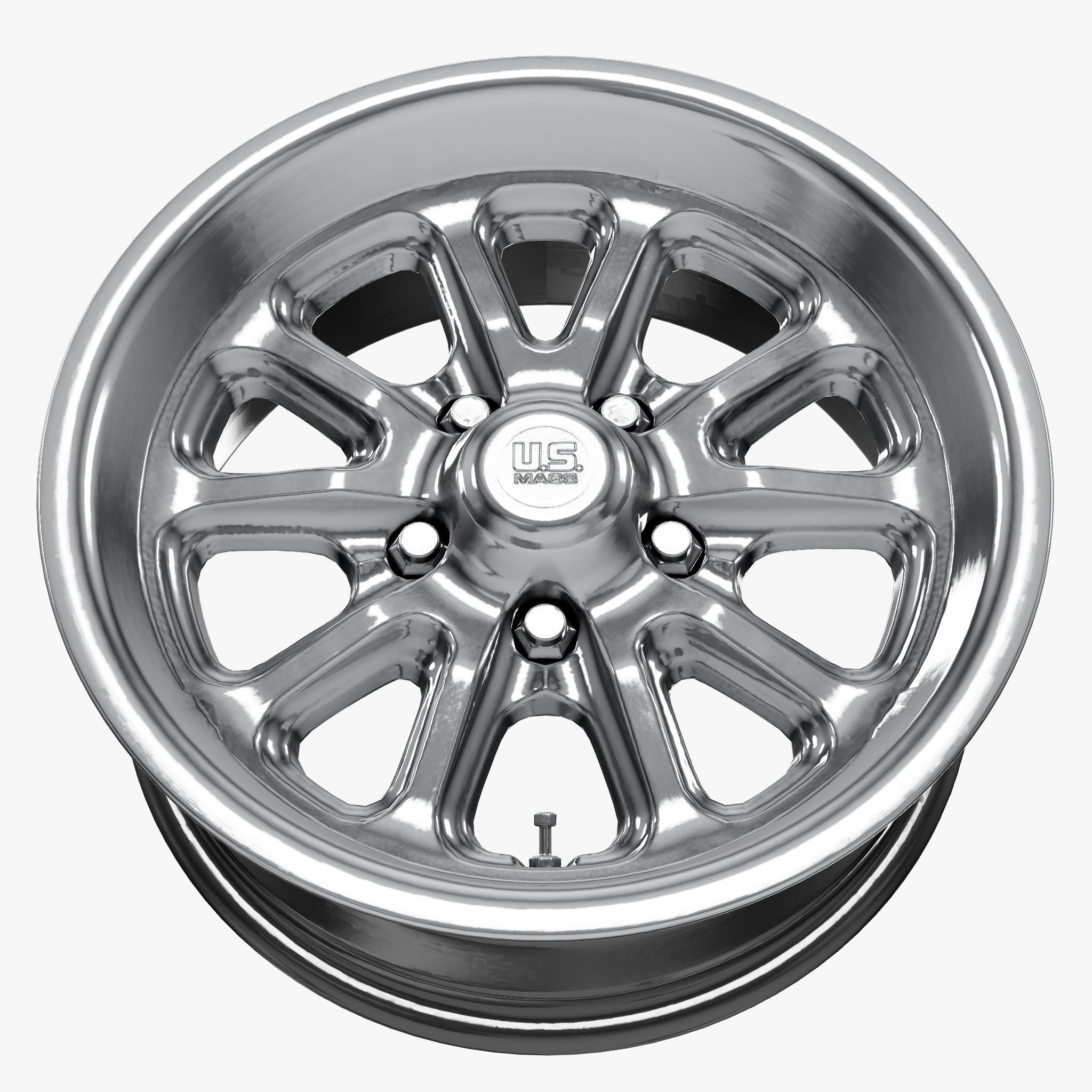 US Mags Rambler Wheel Chrome 3D model | CGTrader
