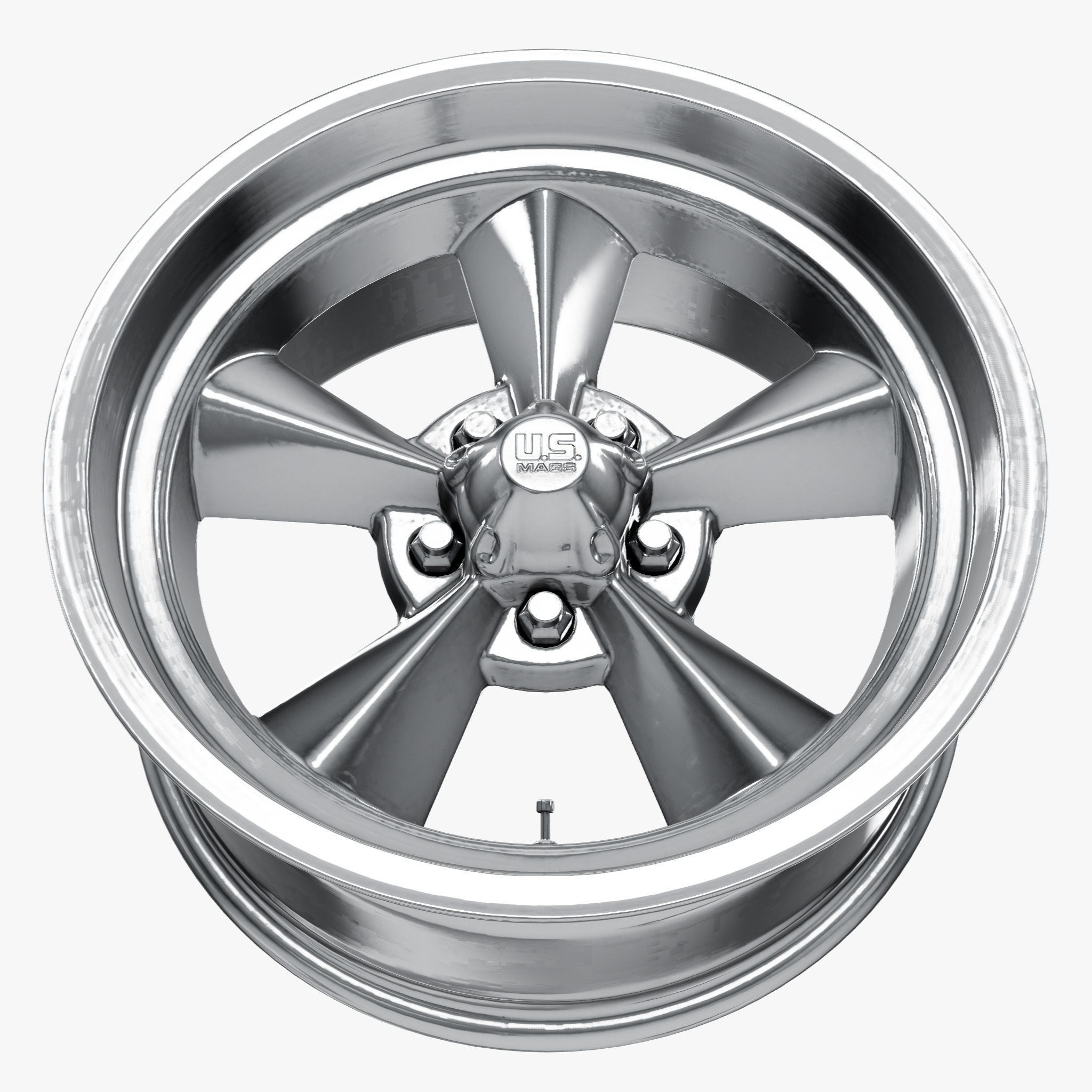 US Mags Standard Wheel Chrome 3D model | CGTrader