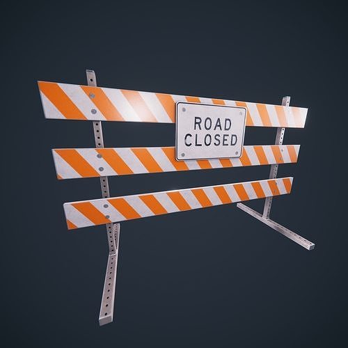 3D model Traffic Road Block VR / AR / low-poly | CGTrader