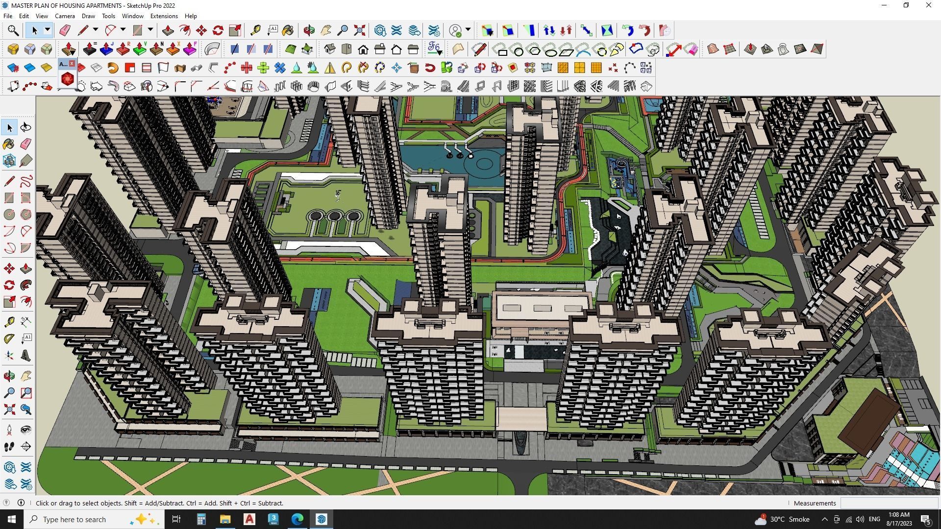 MASTER PLAN OF HOUSING APARTMENTS 3D model | CGTrader