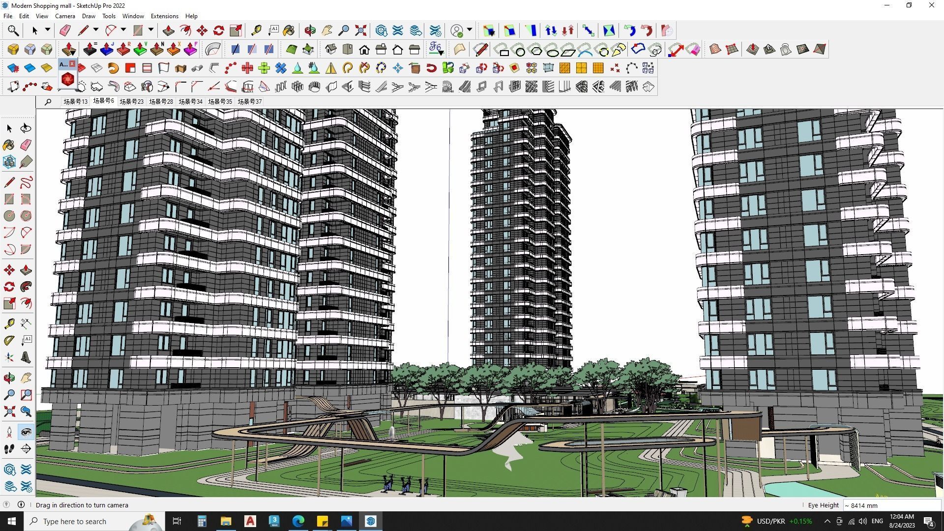 Interactive spaces in Apartments SketchUp model Master plan 3D model ...