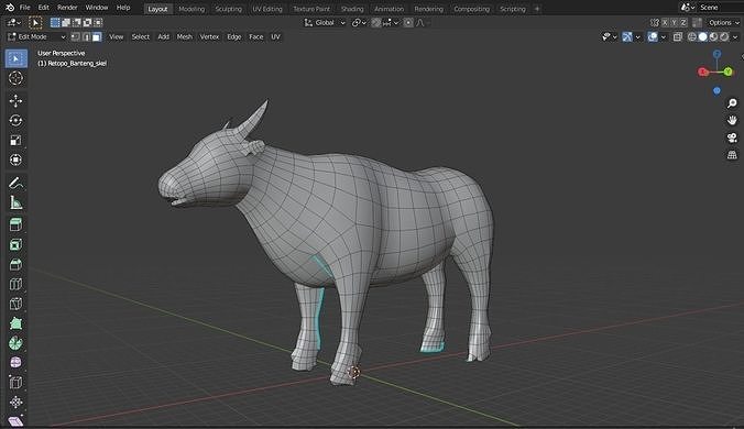 3D model Cow base mesh VR / AR / low-poly | CGTrader