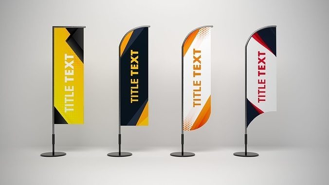 3D model Banner Flags VR / AR / low-poly | CGTrader