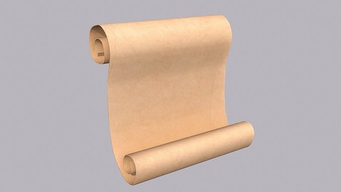 3D model Paper Scroll VR / AR / low-poly | CGTrader