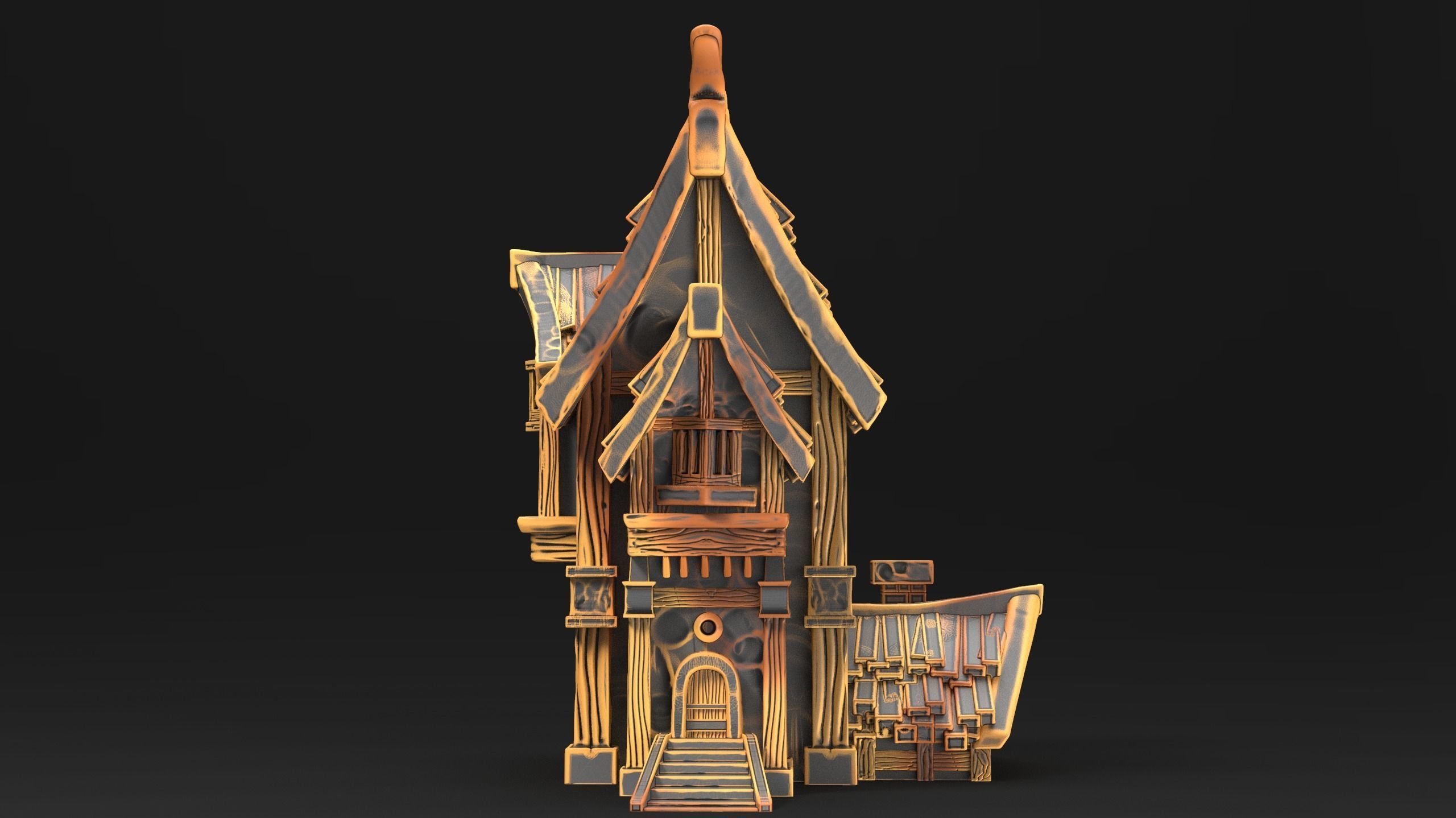 Stylized house 3D model 3D printable | CGTrader