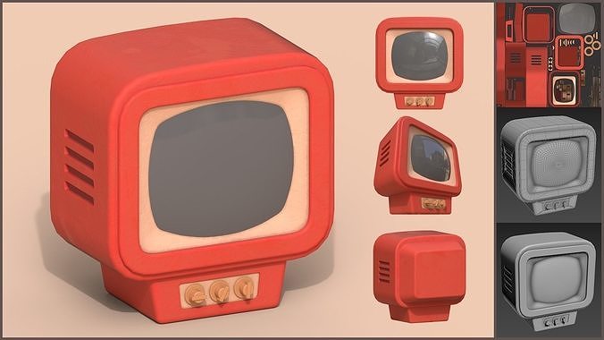3D model Basic Cartoony TV VR / AR / low-poly | CGTrader