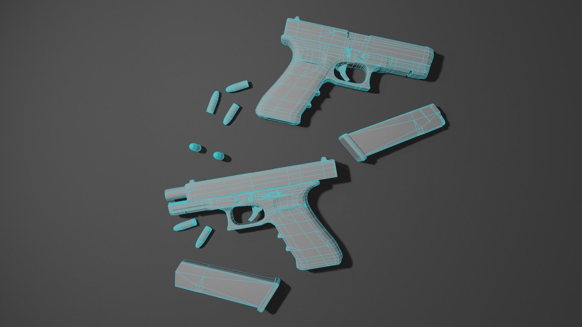 3D model Glock 17 Gen 4 Pistol VR / AR / low-poly | CGTrader
