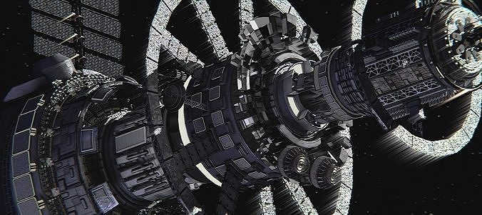 Massive Detailed Separated Spaceship 3D model | CGTrader