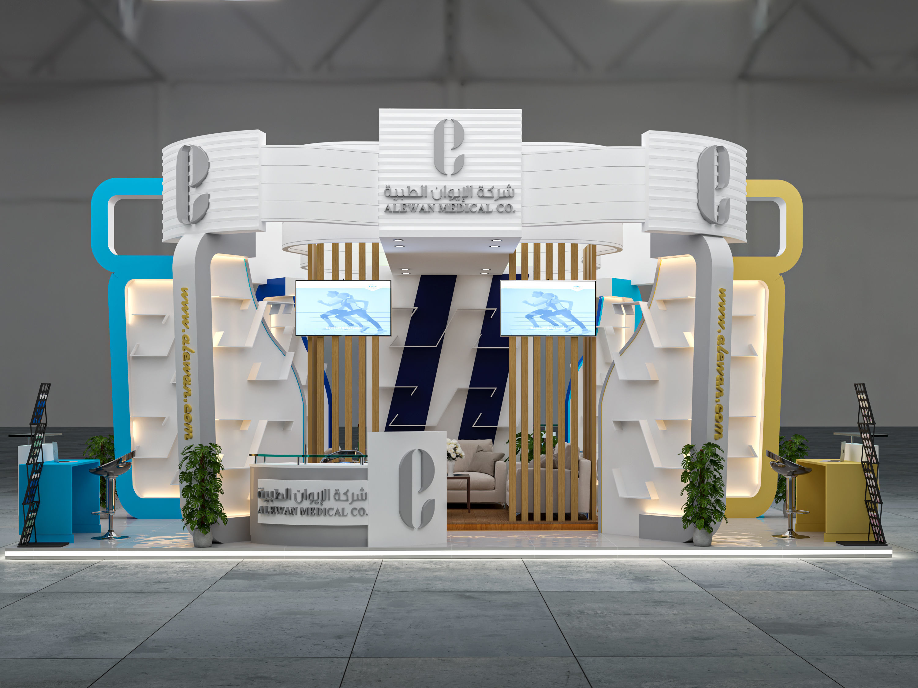 booth 8x6 open space 3D model | CGTrader