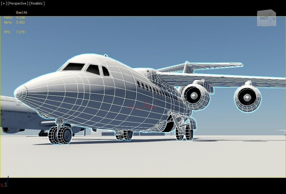 3D model BAe 146 Low Poly Static Model Blank VR / AR / low-poly | CGTrader