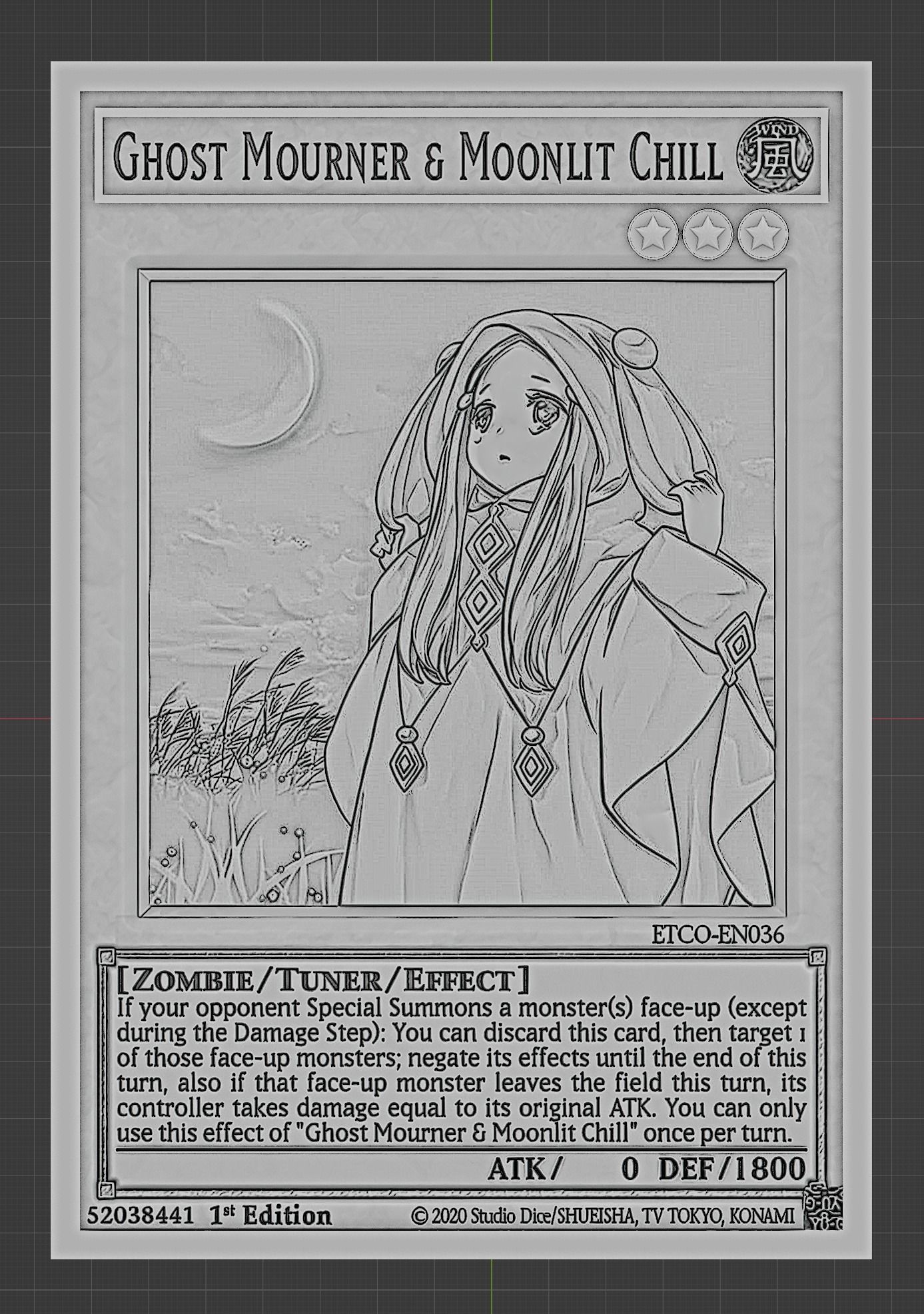 GHOST MOURNER MOONLIT CHILL - YUGIOH 3D model 3D printable | CGTrader