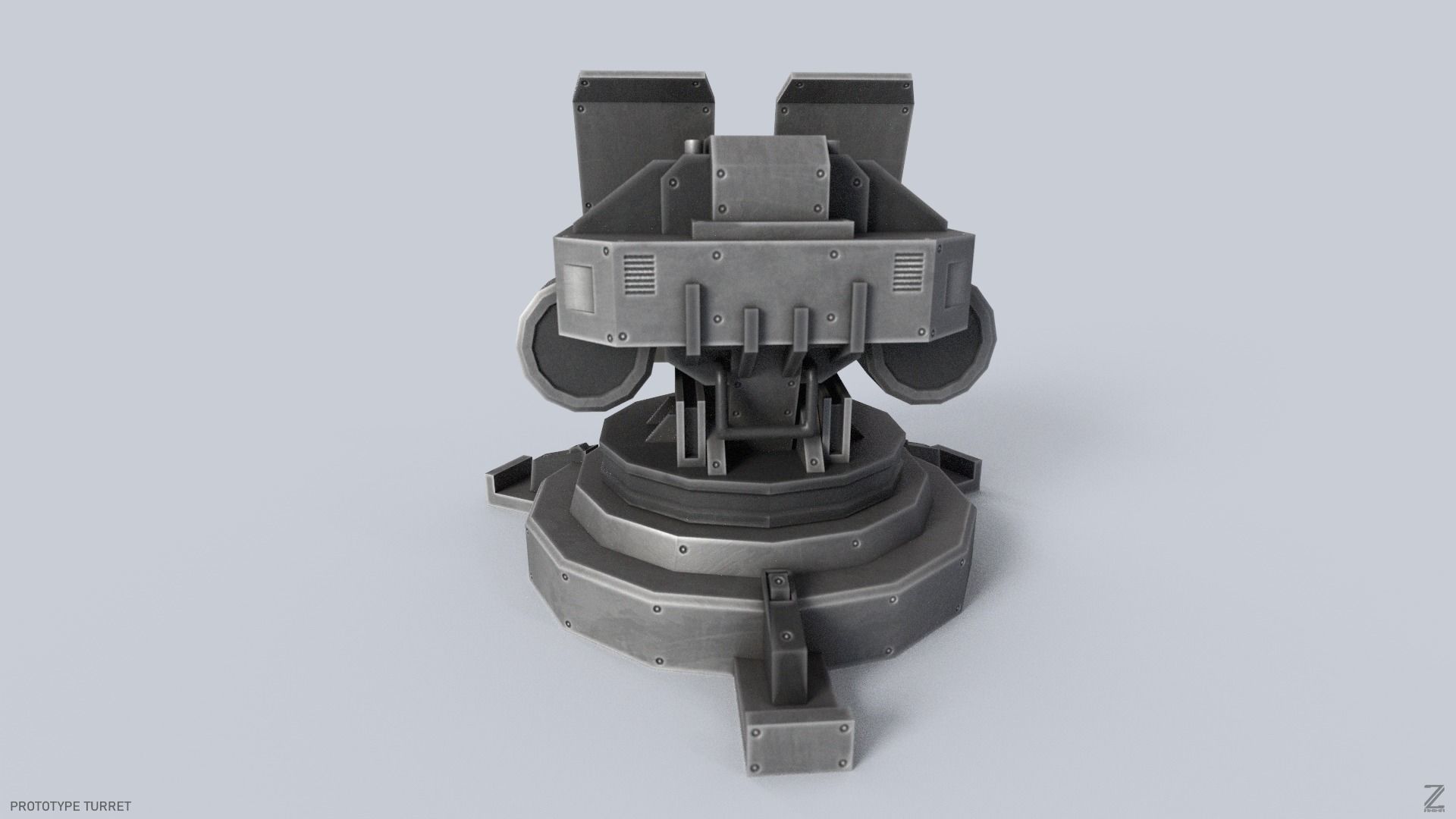 3D model Prototype turret VR / AR / low-poly | CGTrader