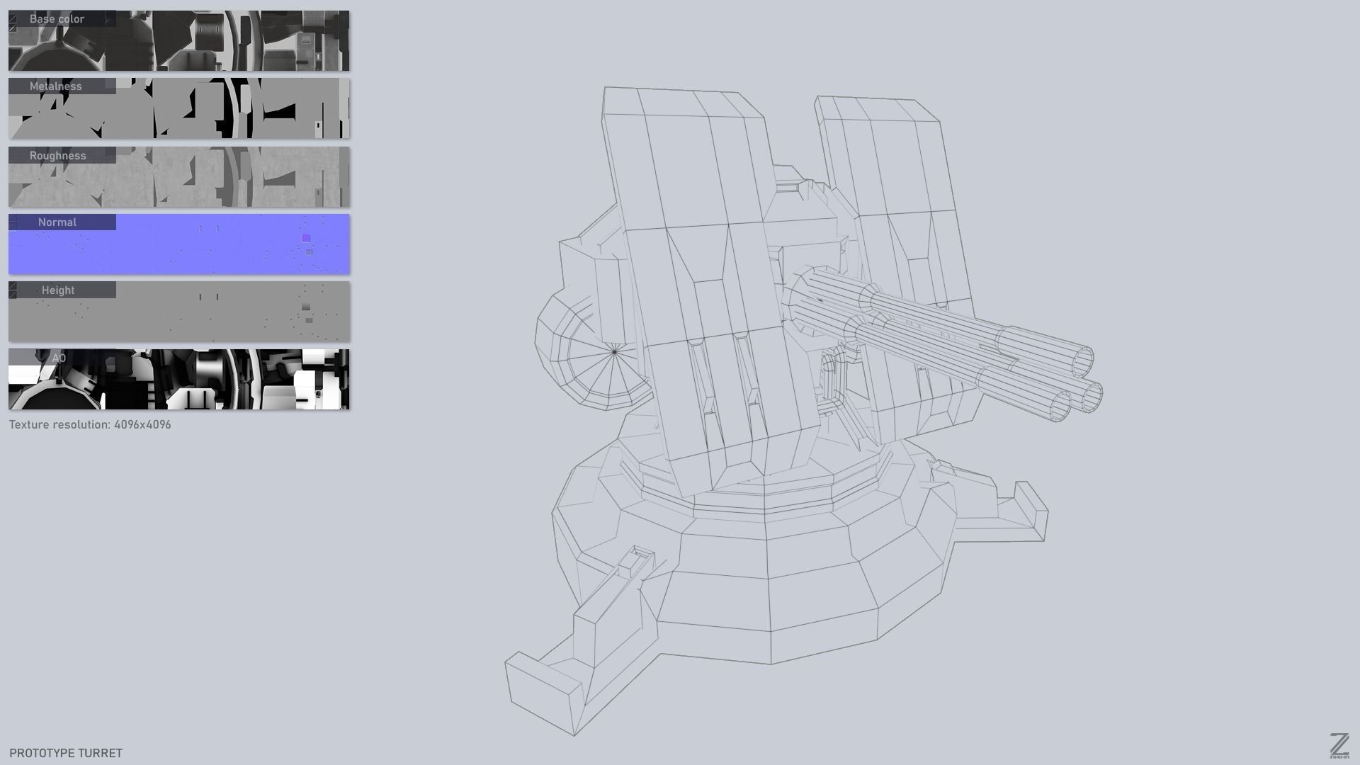 3D model Prototype turret VR / AR / low-poly | CGTrader