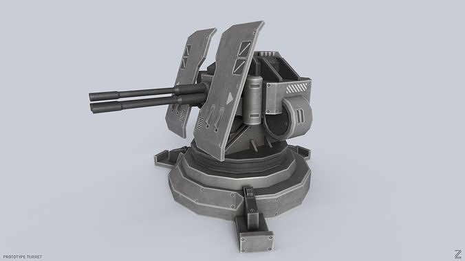 3D model Prototype turret VR / AR / low-poly | CGTrader