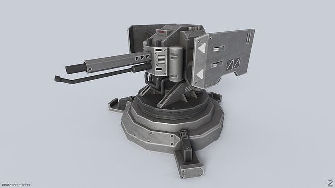 3D model Prototype turret VR / AR / low-poly | CGTrader