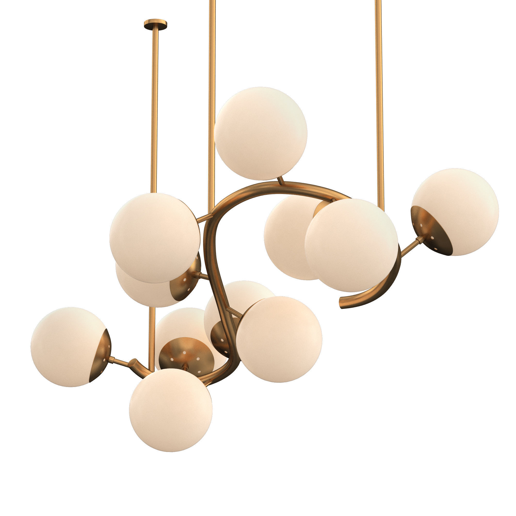 KEEFE CURVE CHANDELIER 3D model | CGTrader