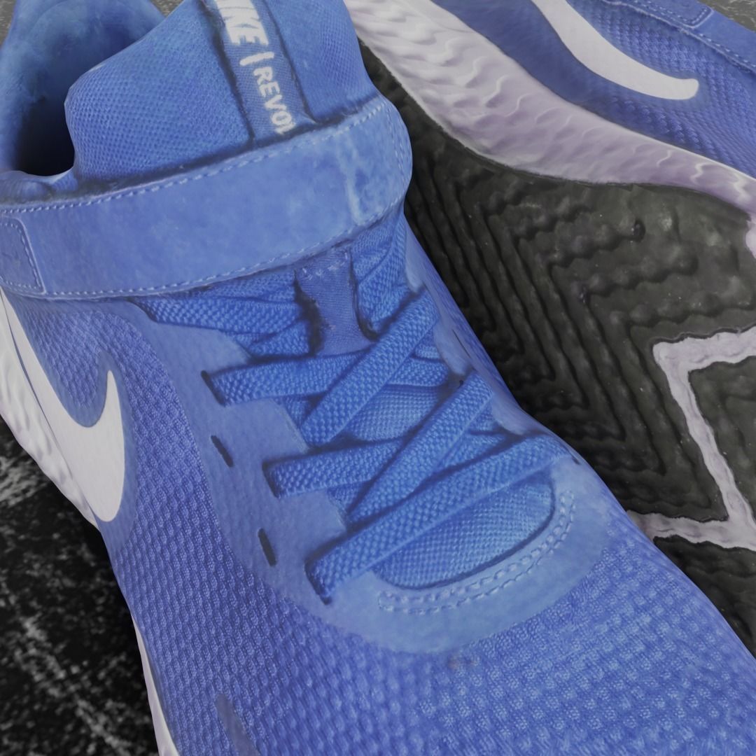 3D model NIKE FLY EASE 3D SHOES - BLUE VR / AR / low-poly | CGTrader